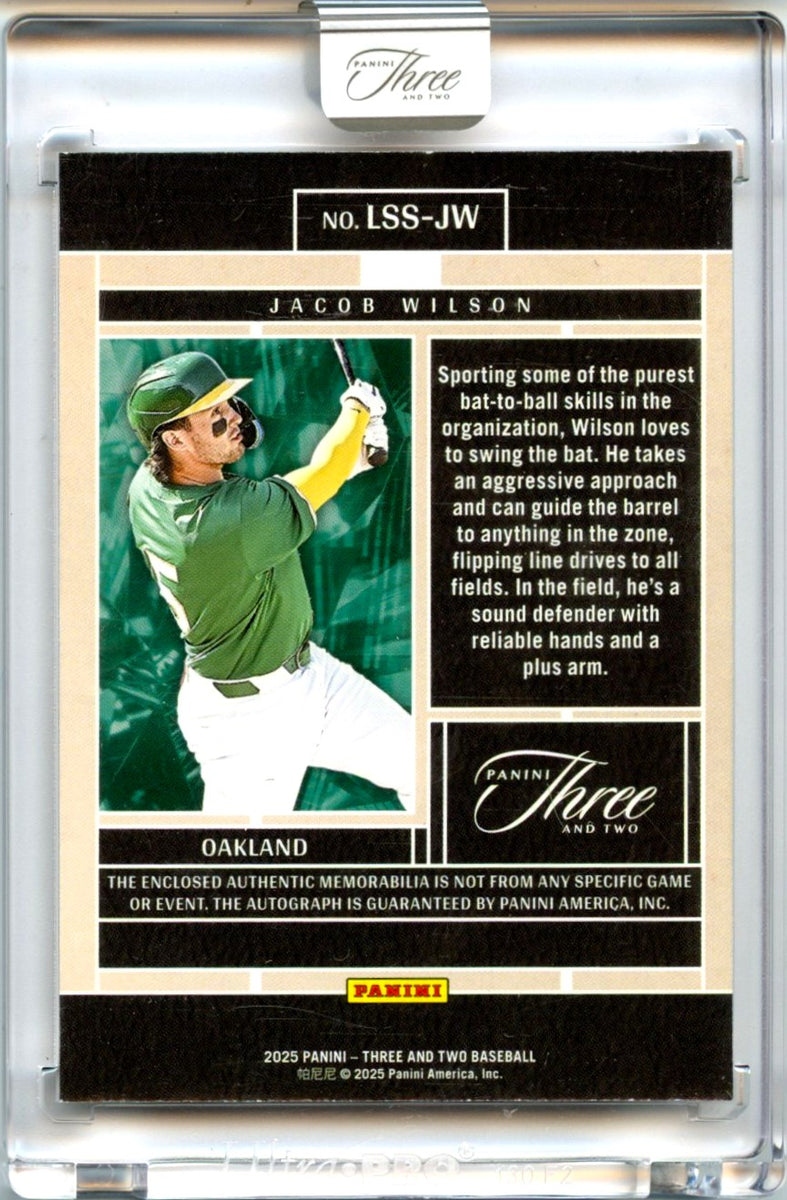 Jacob Wilson RC 2025 Panini Three And Two Red Lone Star Rookie Patch A ...